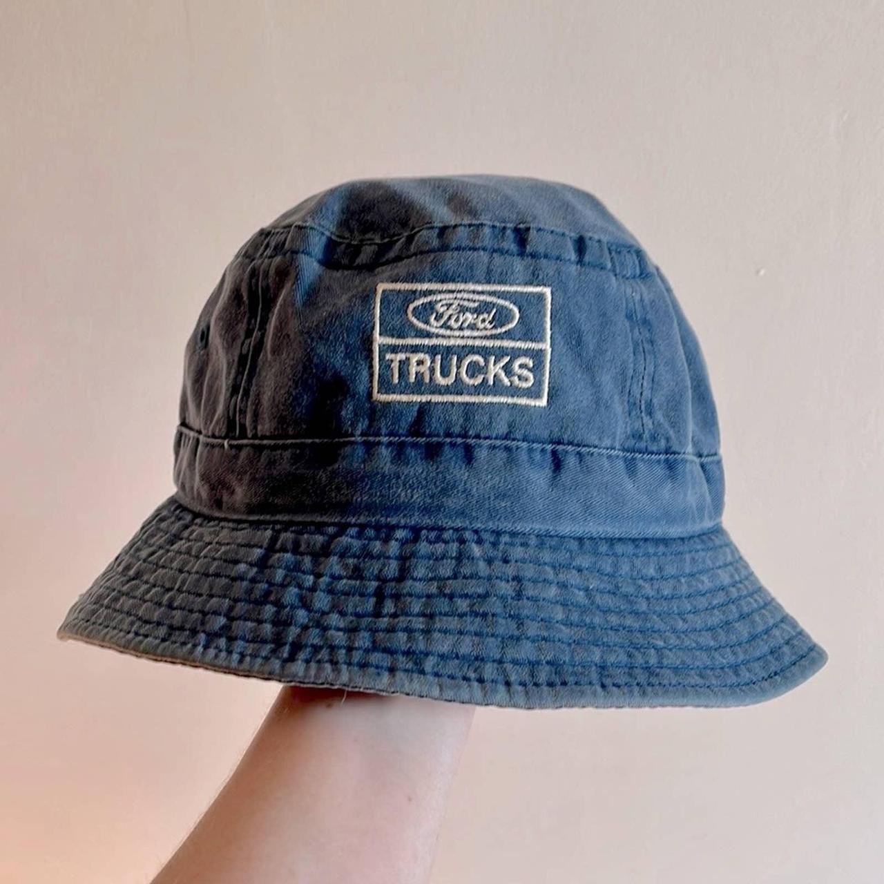 Vintage Ford Trucks Bucket Hat in Blue Would fit... - Depop