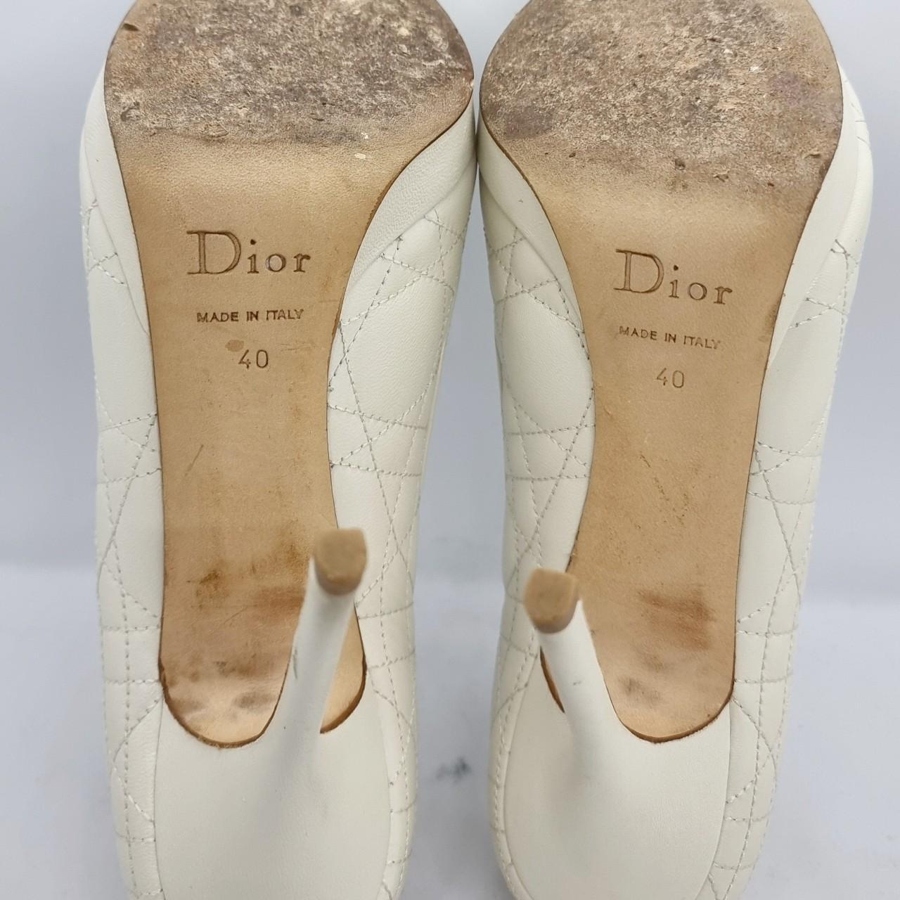 Dior Women's White and Cream Courts | Depop