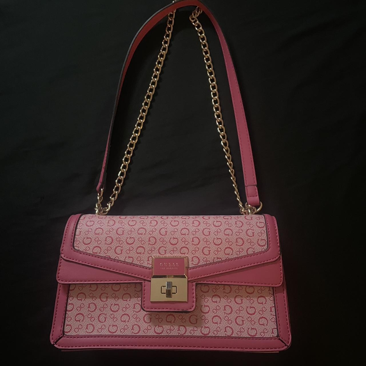 Pretty pink Guess shoulder bag💕 Basically brand... - Depop