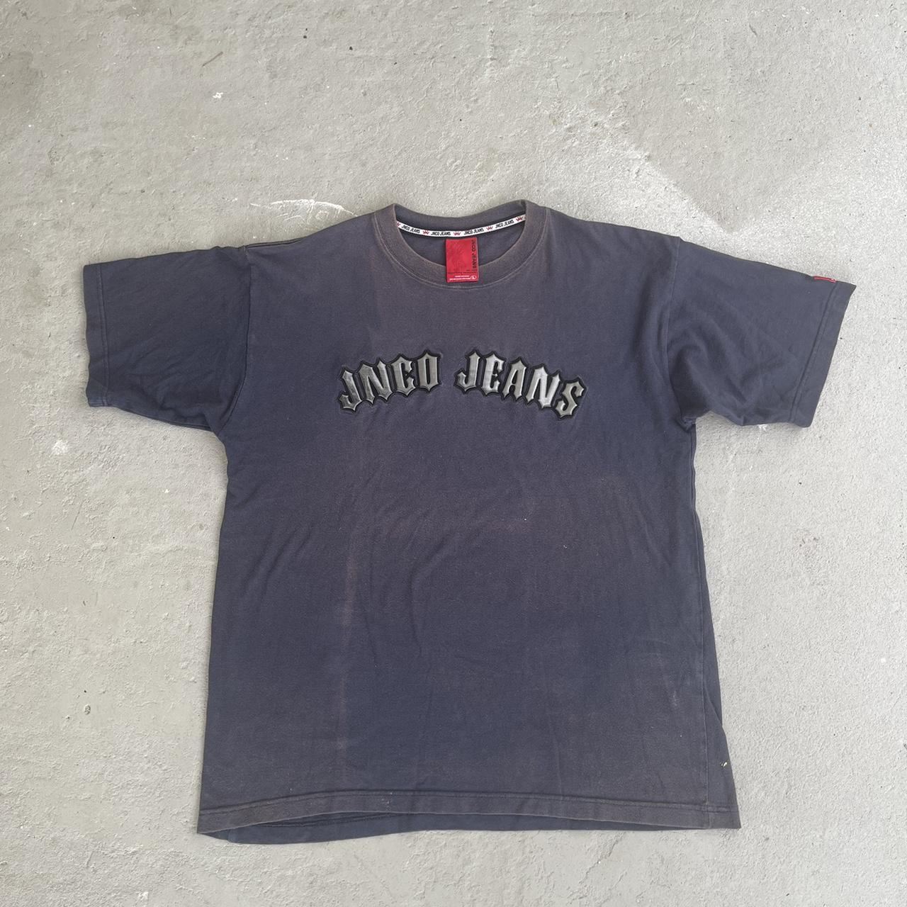 Jnco Jeans t-shirt with 3D letters. This shirt has... - Depop