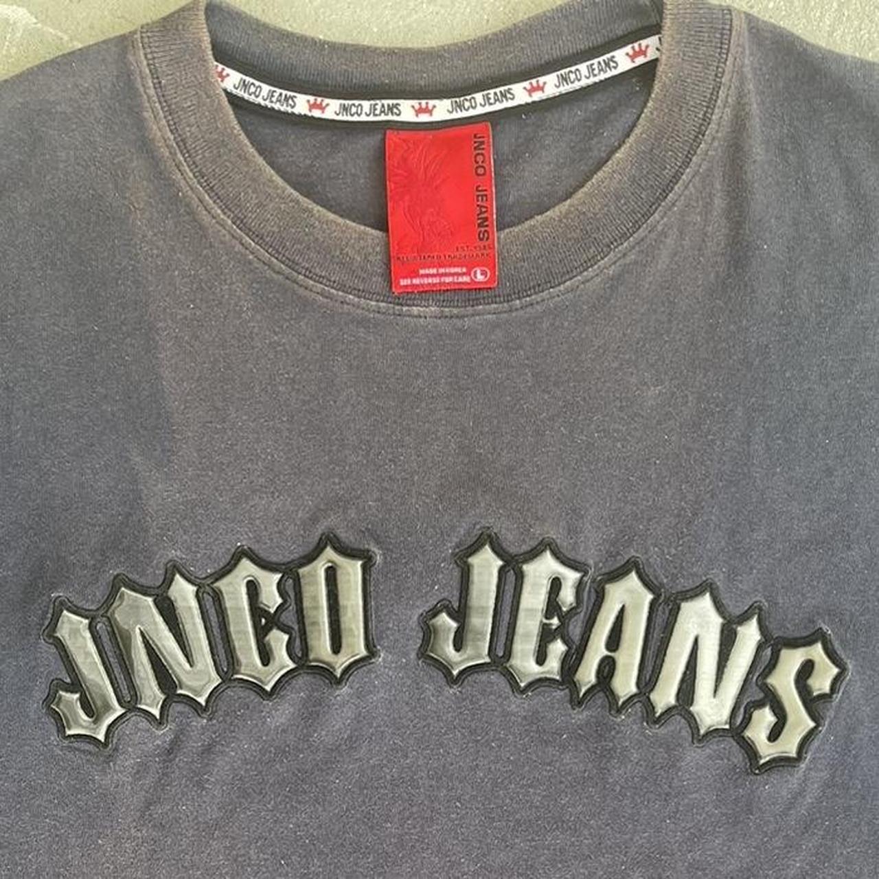 Jnco Jeans t-shirt with 3D letters. This shirt has... - Depop