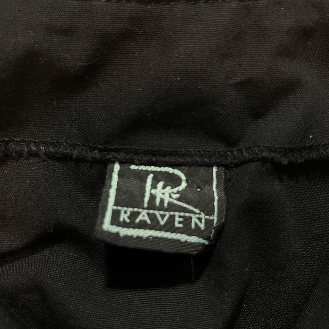 Y2K style Raven black jacket with corset style back,... | Depop