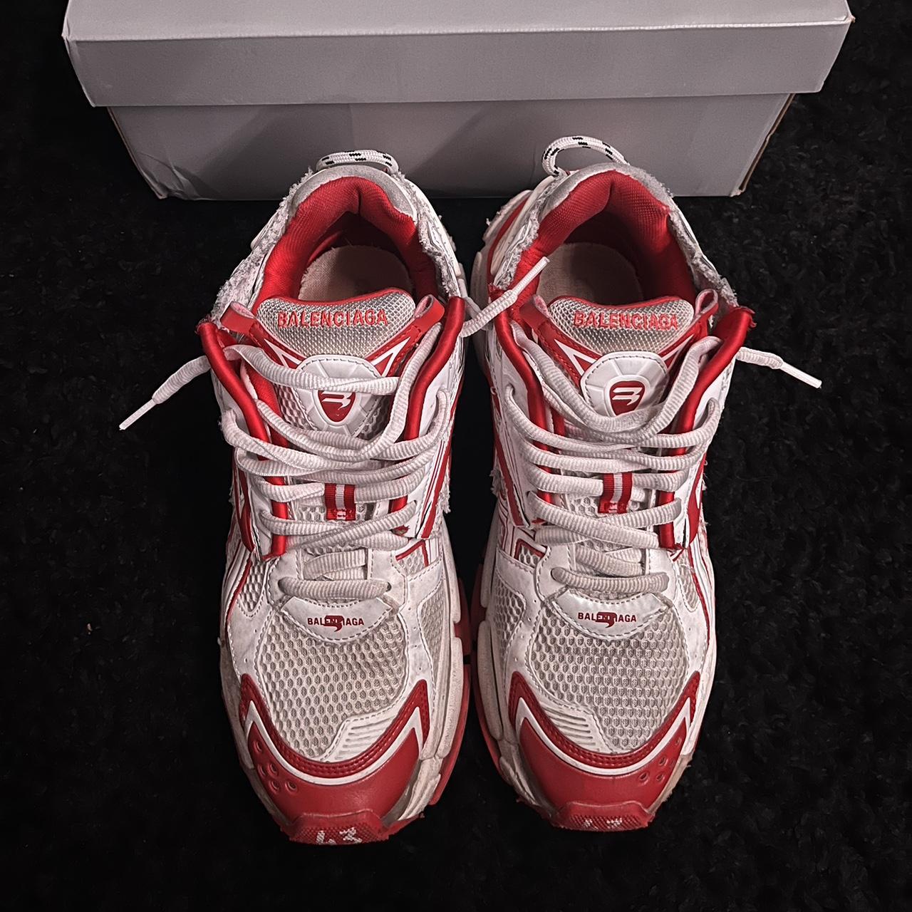 Balenciaga Runners / White, worn with good... - Depop