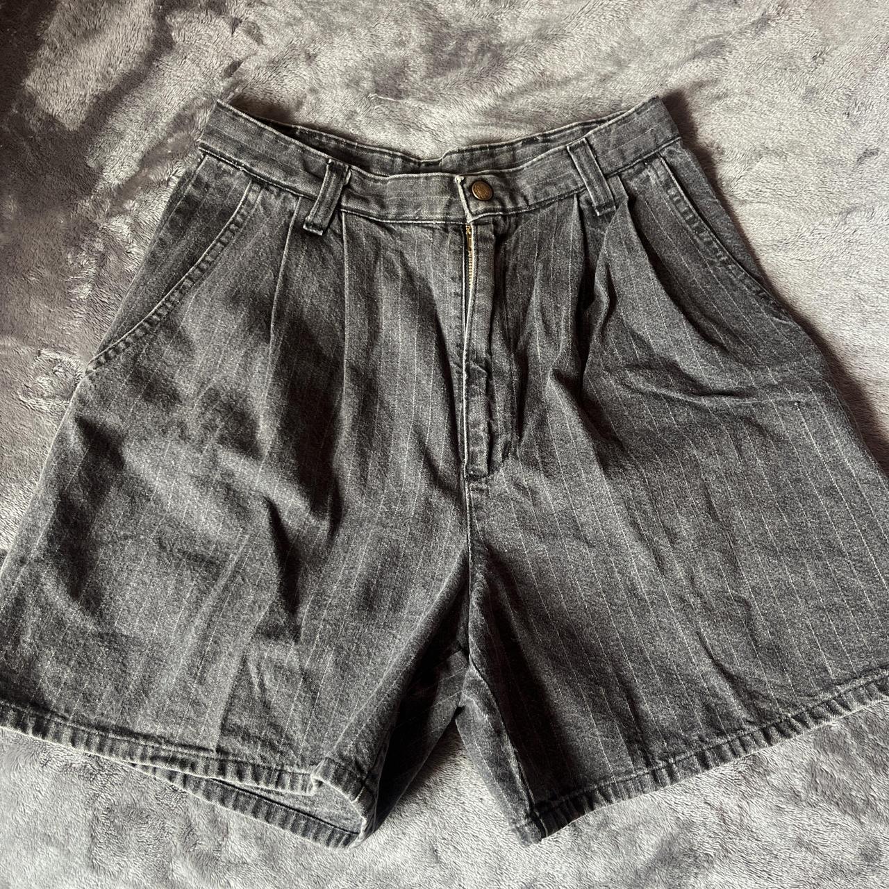 Striped denim jorts By the brand stuffed... - Depop
