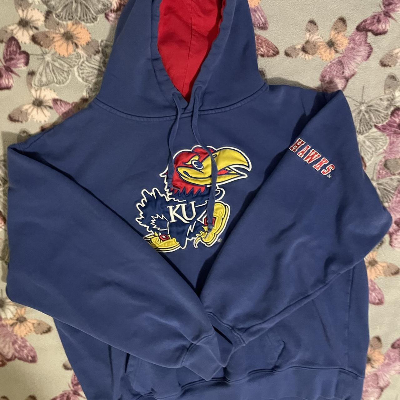 adorable ku embroidered hoodie, technically a kids... - Depop