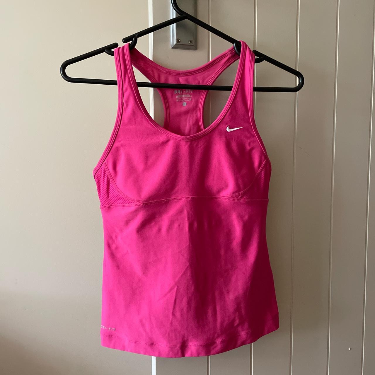 Nike pink racer back workout singlet Size S In... - Depop