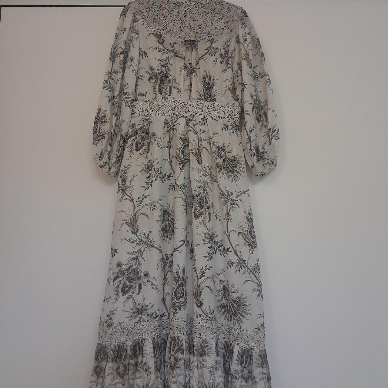 Zimmermann Tali Bib Tropical Linen Long Sleeve V... - Depop