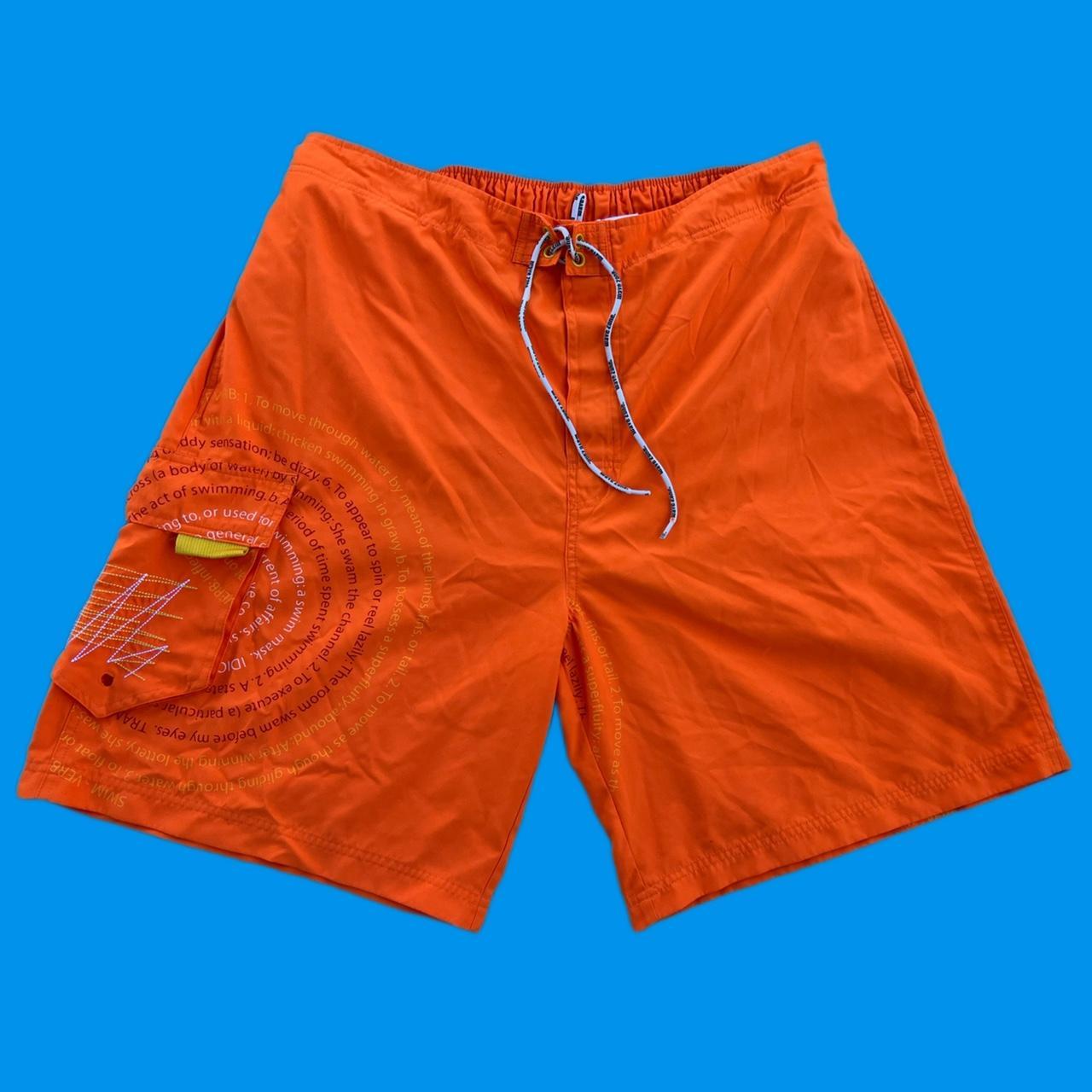 y2k Wave Zone Concept Swim Shorts Swirled... - Depop