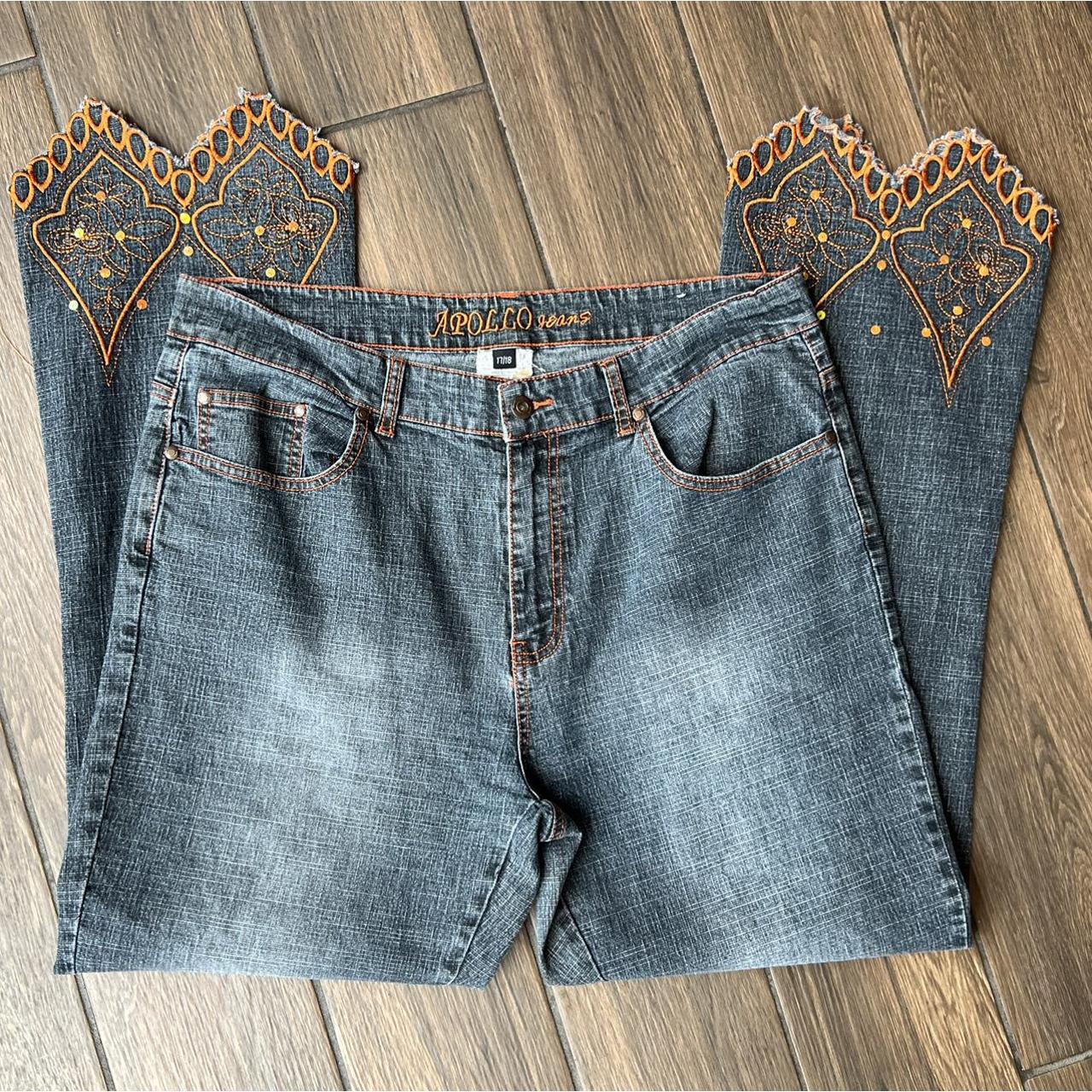 STUNNING Apollo Jeans Embroidered, sequined &... - Depop