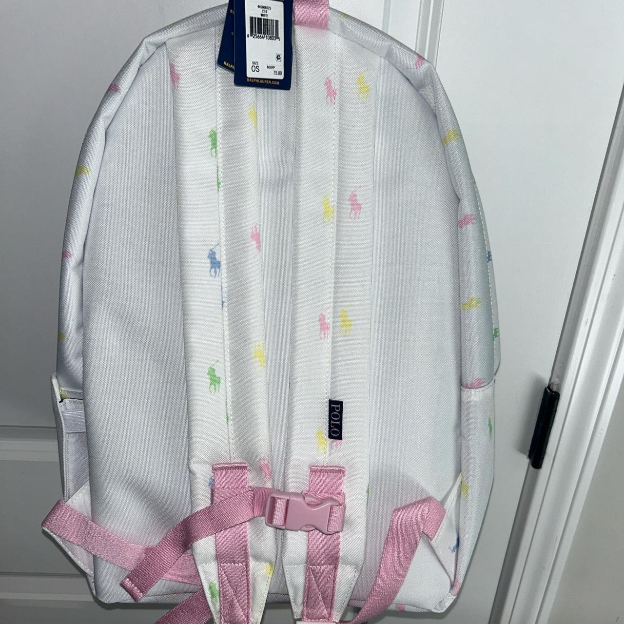 Multi colored Backpack with latch on the back New... - Depop