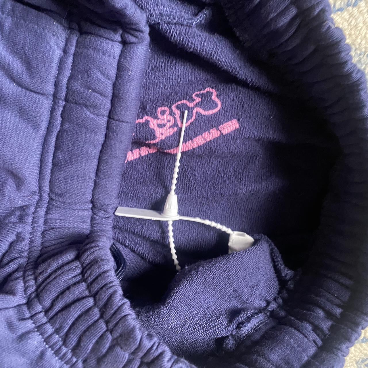 Sp5der sweat panys dark blue - Depop