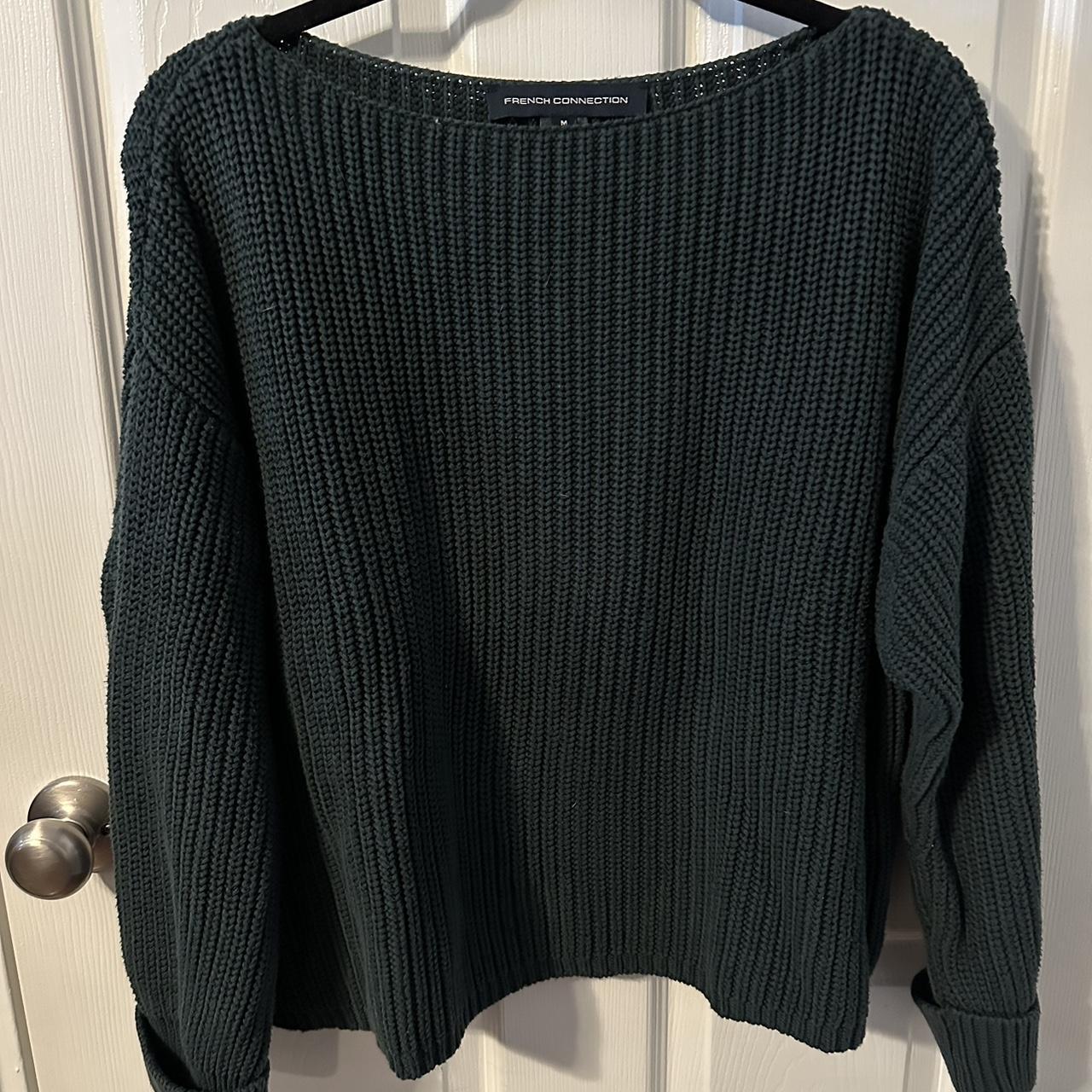 French Connection Boat Neck Knit Sweater Size... - Depop