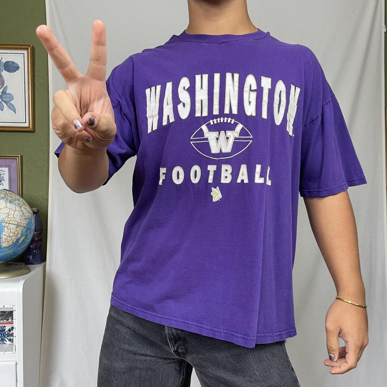 UW Football Shirt - - Vintage short sleeve... - Depop