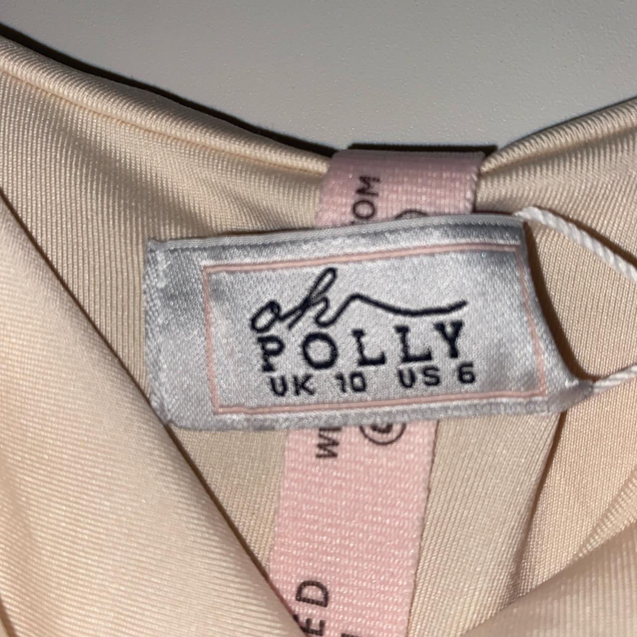 OH POLLY CUT OUT RUCHED MINI DRESS IN IVORY SIZE... - Depop