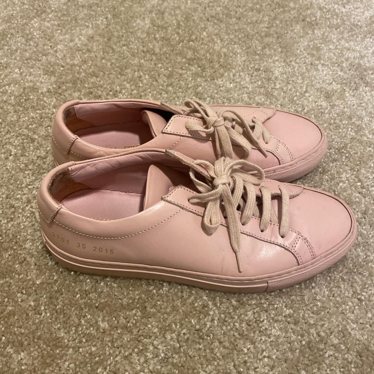 Common Projects Achilles low-top sneakers Pink Size... - Depop