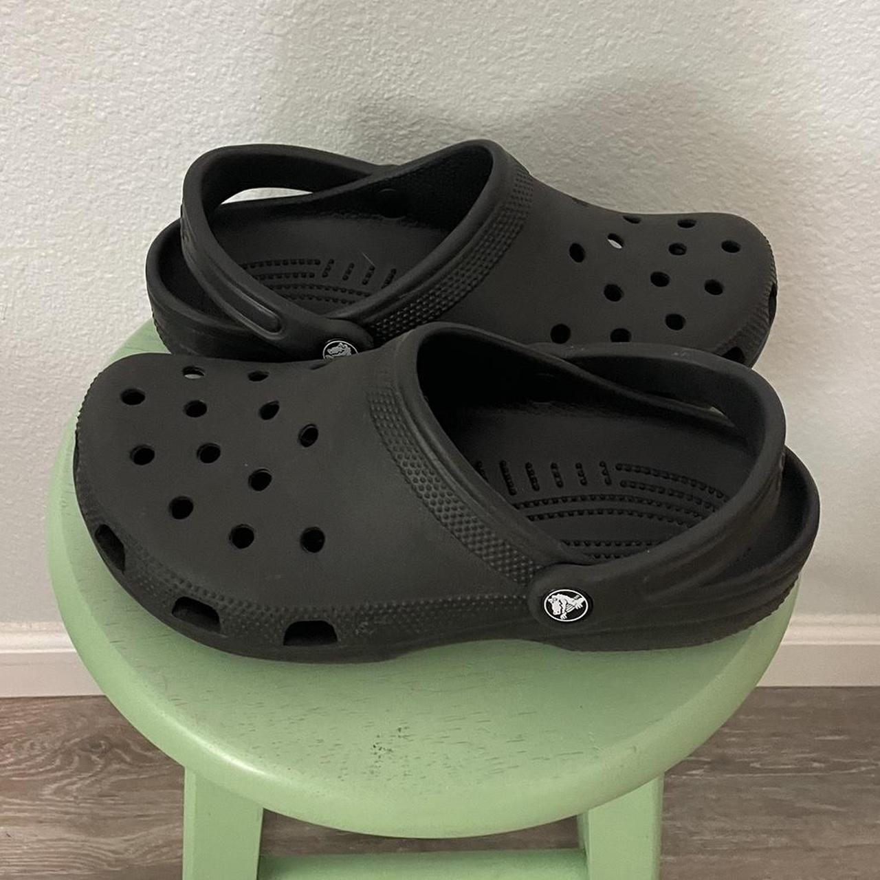 Black Crocs women’s 8 barely worn - Depop