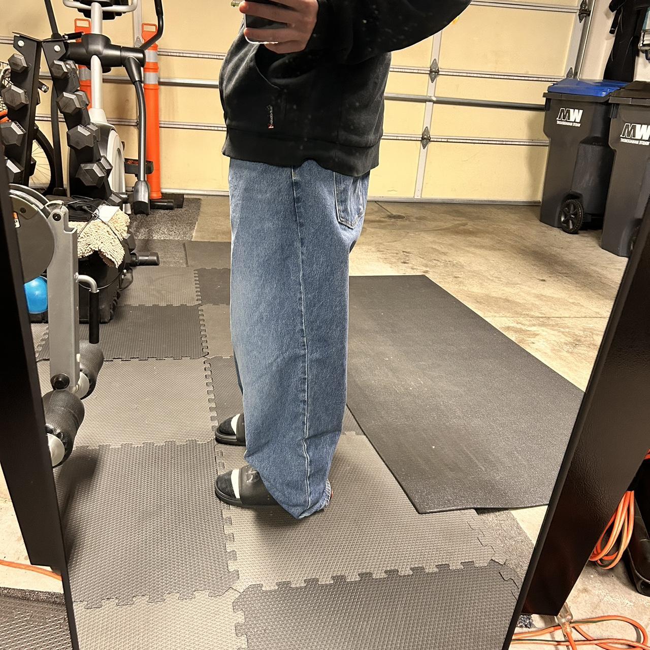 Wide jeans -baggy asf -size 38x30( reference I am... - Depop