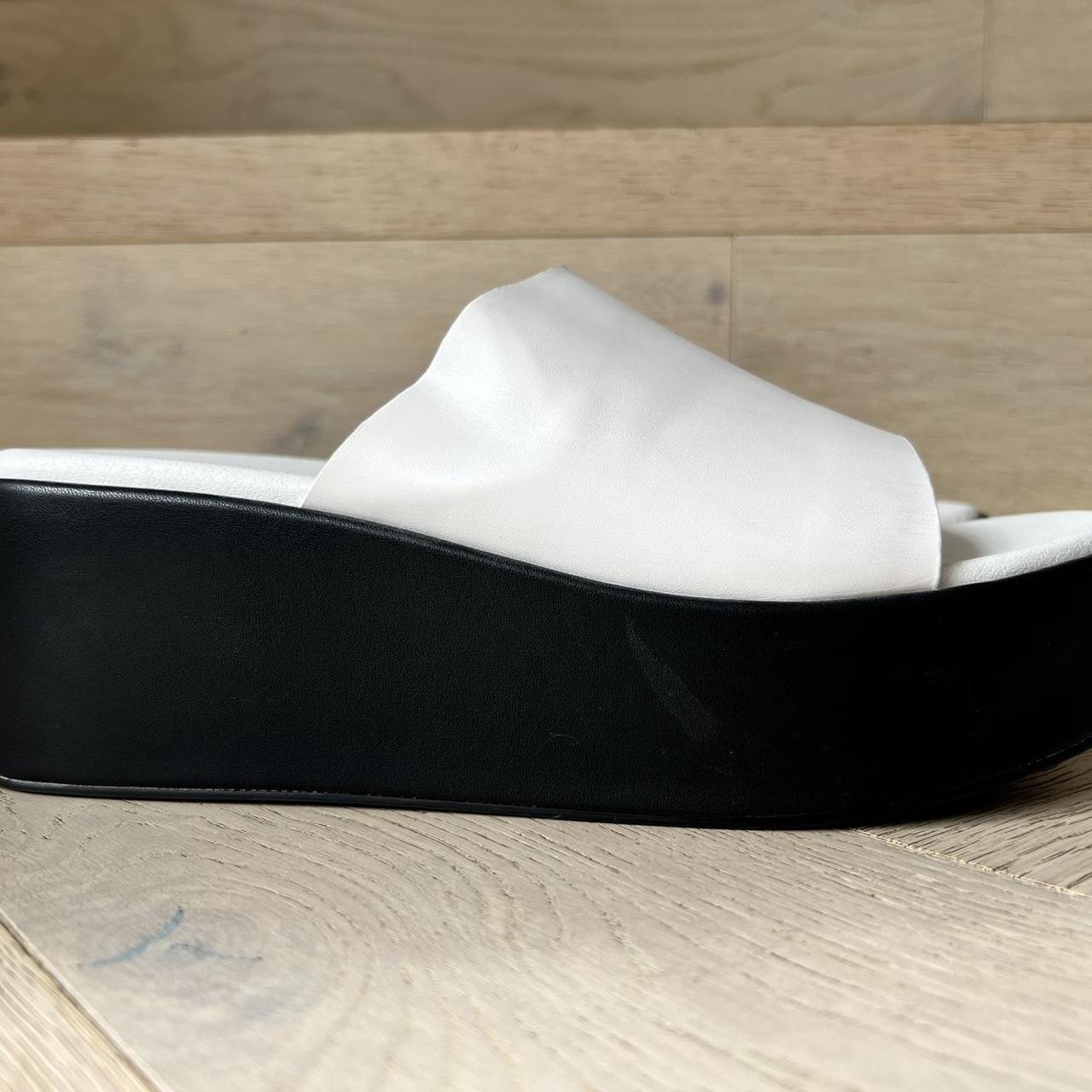 Princess Polly White Platform Slides Never been... | Depop