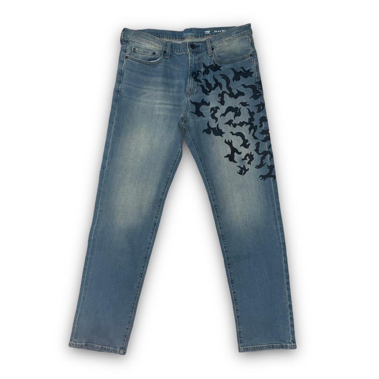 Sasuke Curse Mark custom Denim Jeans 🥷🏻 -... - Depop