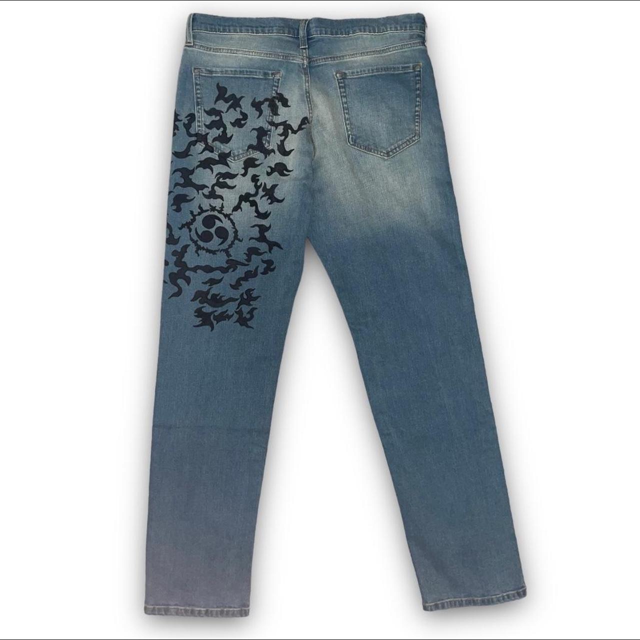 Sasuke Curse Mark custom Denim Jeans 🥷🏻 -... - Depop