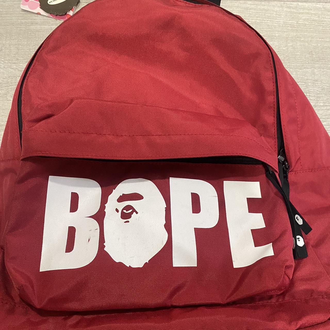 Bape backpack bathing, ape 🎒with tags but ripped... - Depop