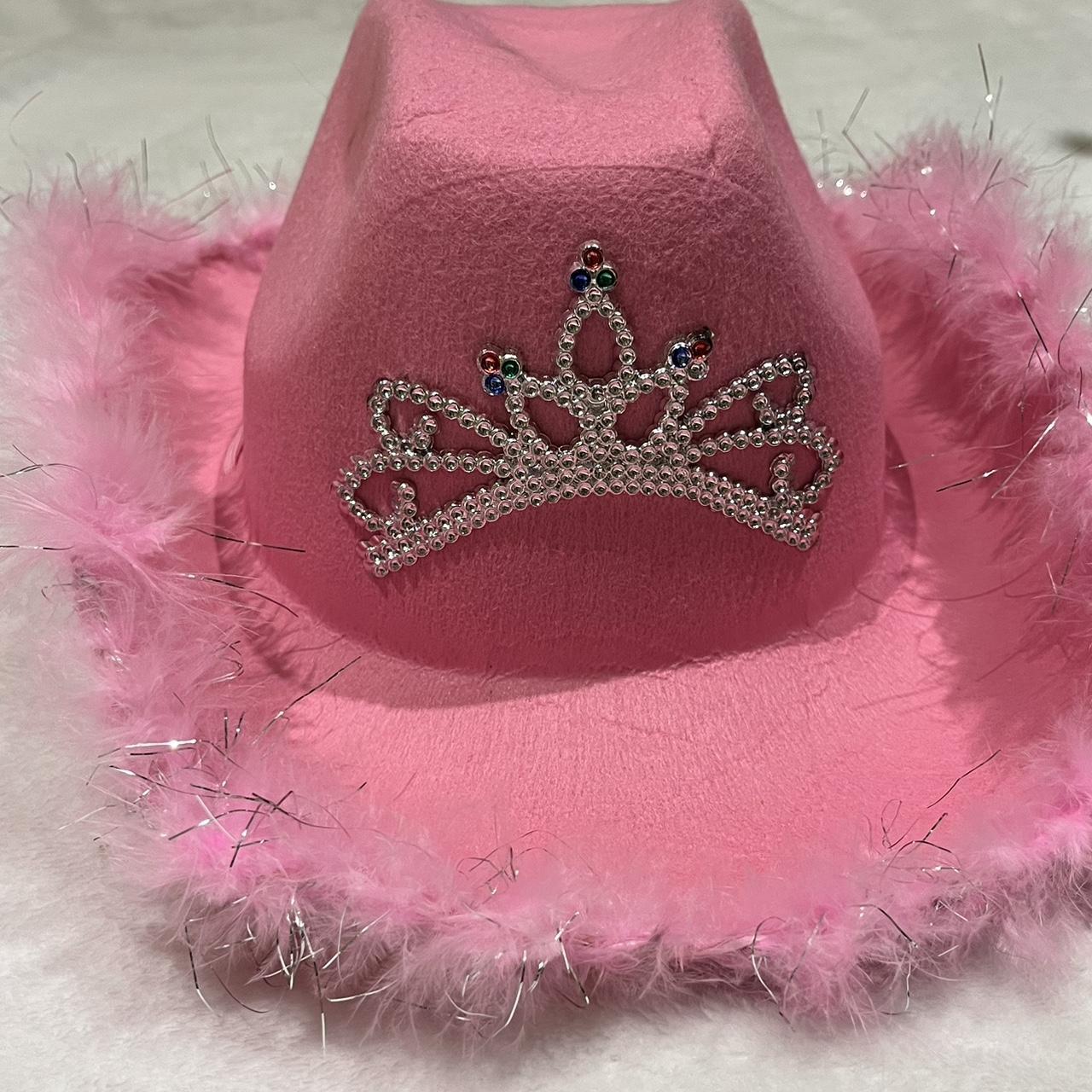 Pink preppy cowgirl hat super cute and perfect for a... - Depop