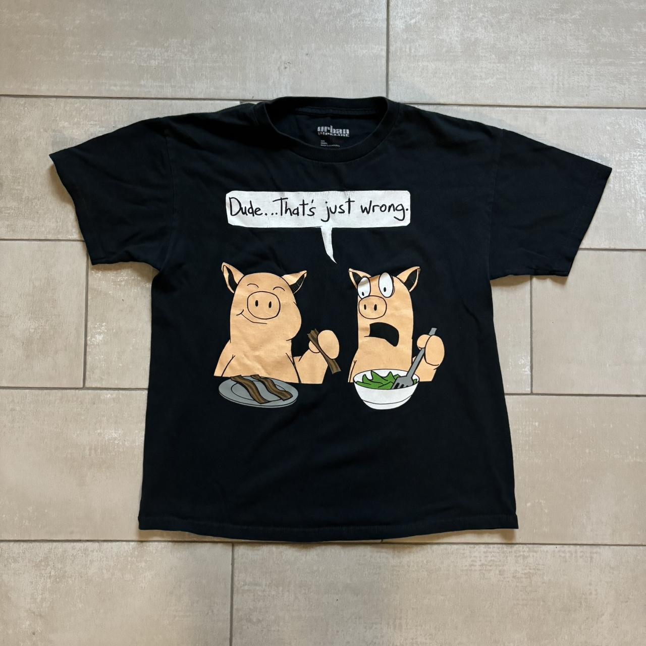 Vintage y2k esque dark humor graphic simple black... - Depop