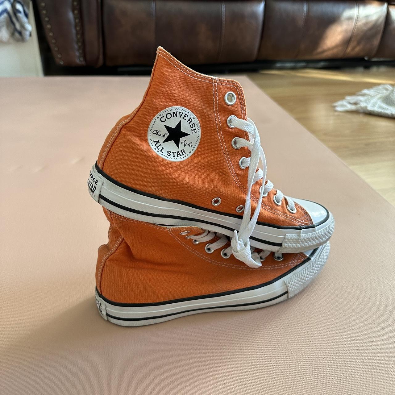orange converse all-star⭐️ 🍊size 8.5W / 6.5M 🍊... - Depop