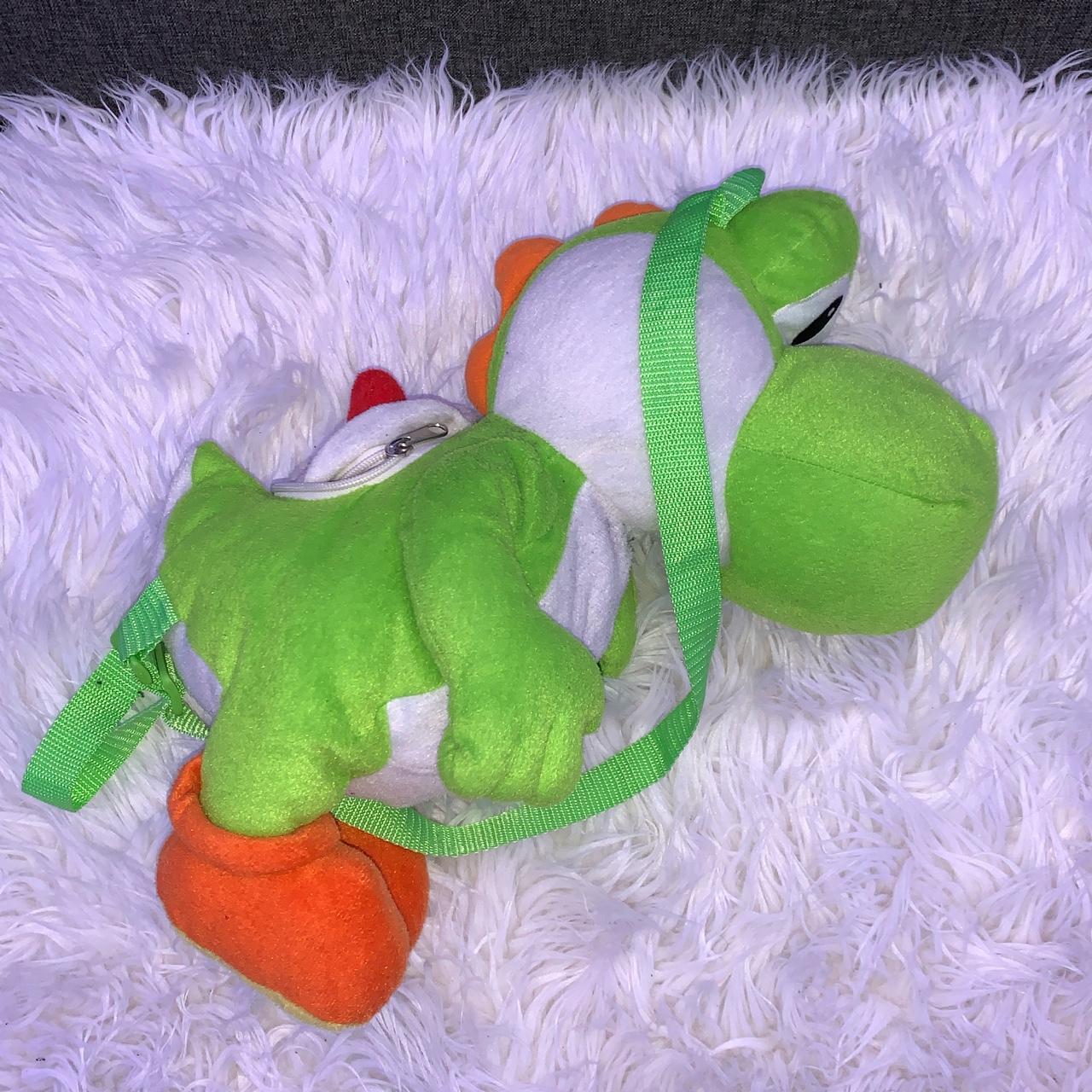 Vintage Yoshi backpack ෆ⸒⸒minor pink hair dye... - Depop