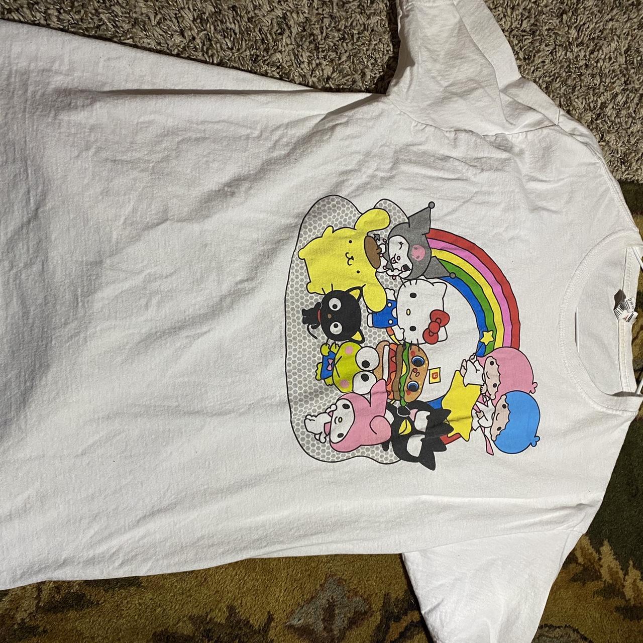 white sanrio shirt size large - Depop