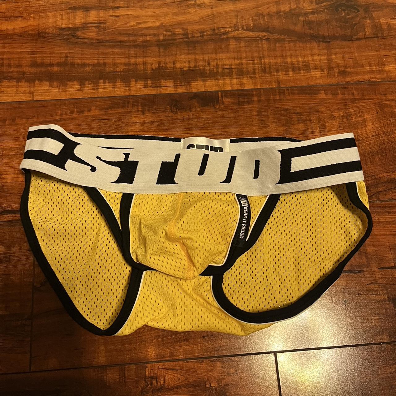 Men's Yellow Boxers-and-briefs | Depop