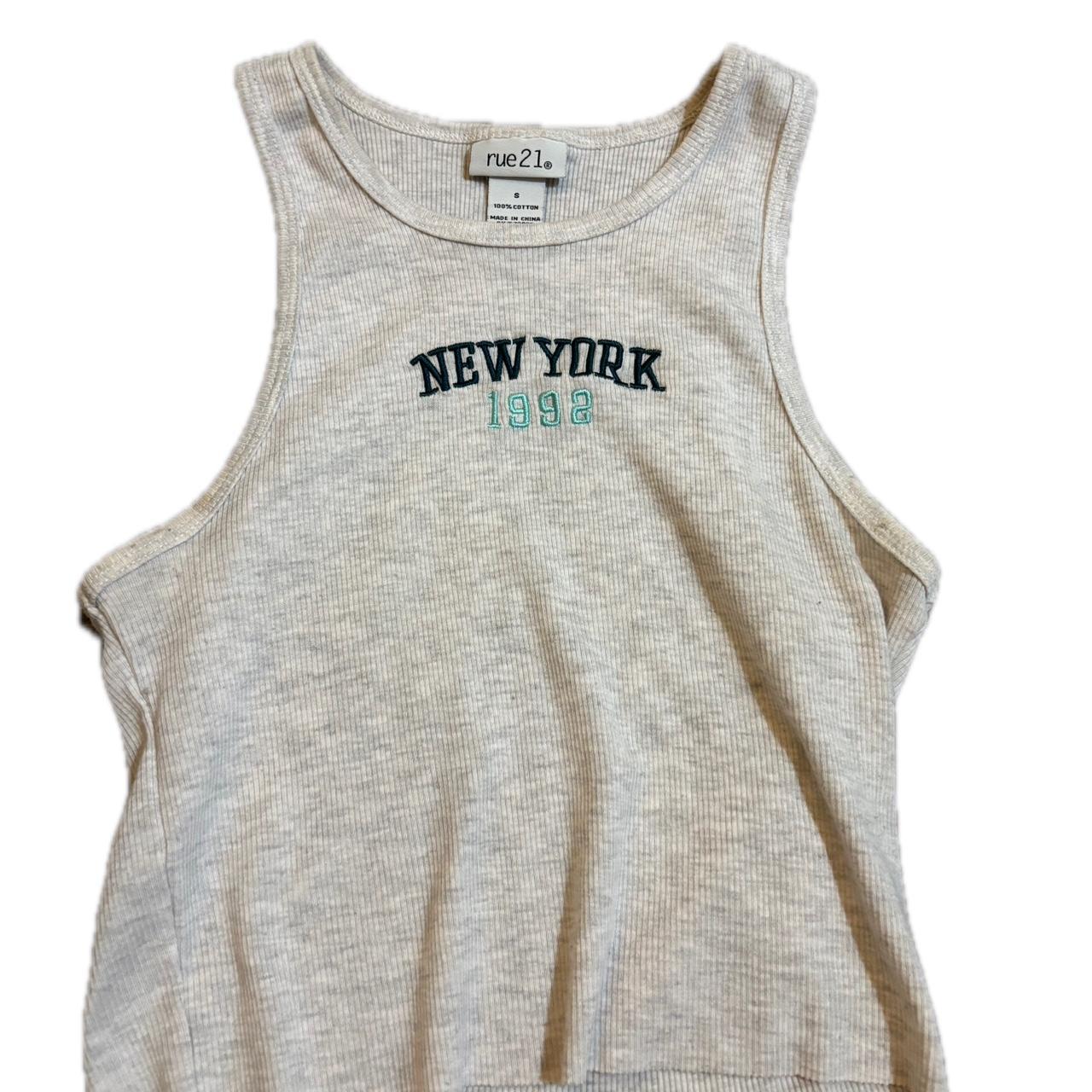 New York cropped tank top Size: S Came cropped No... - Depop