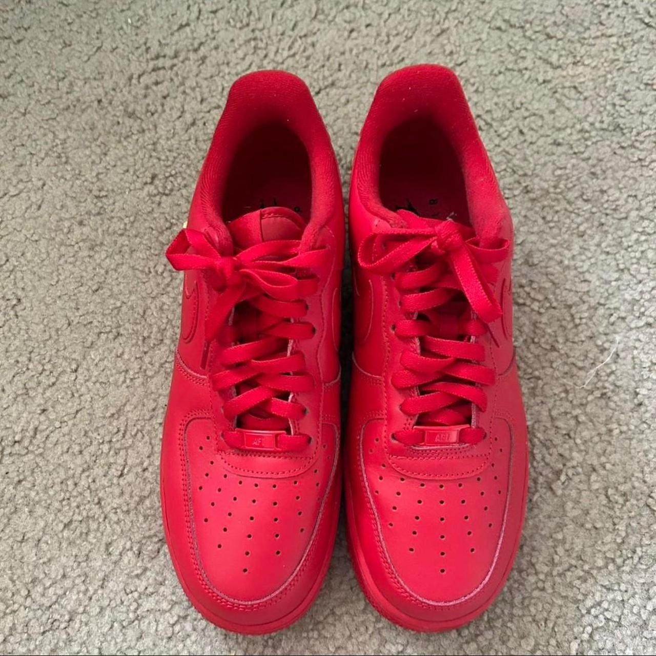 Red Nike Air Force 1 trainers #AirForce1 not fake I... | Depop