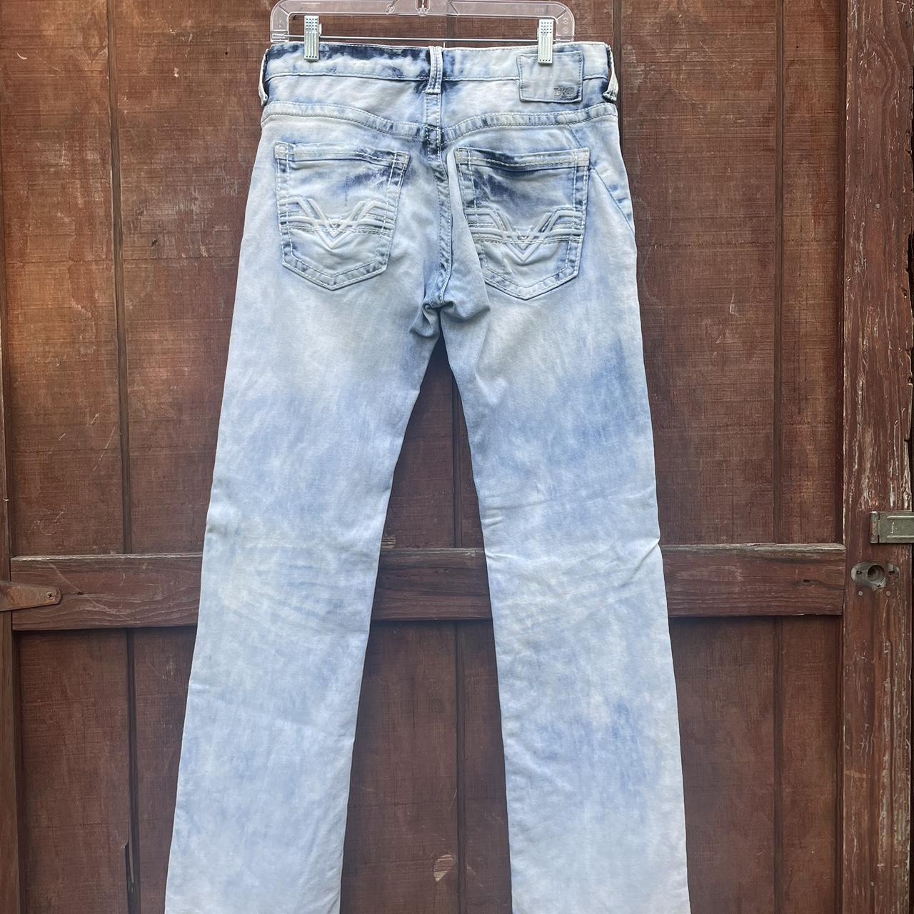 BKE Men's Blue and White Jeans | Depop