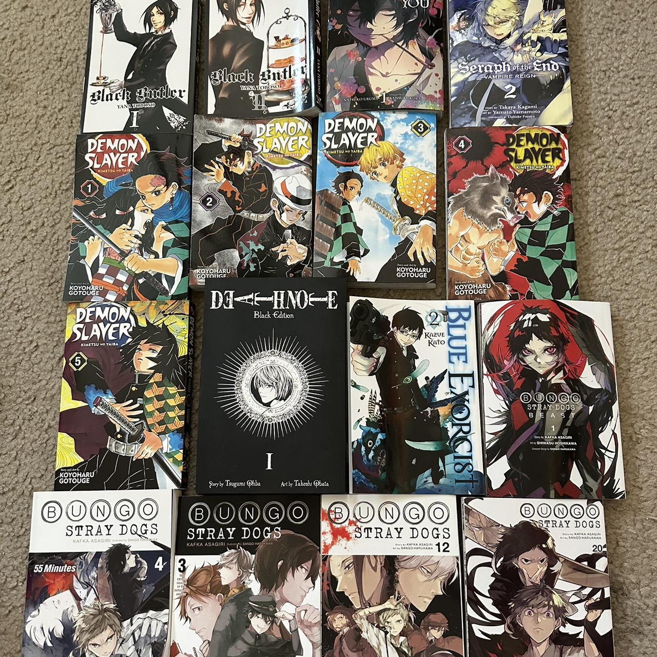 manga, $30 for all. a few are bent, one is severely... - Depop