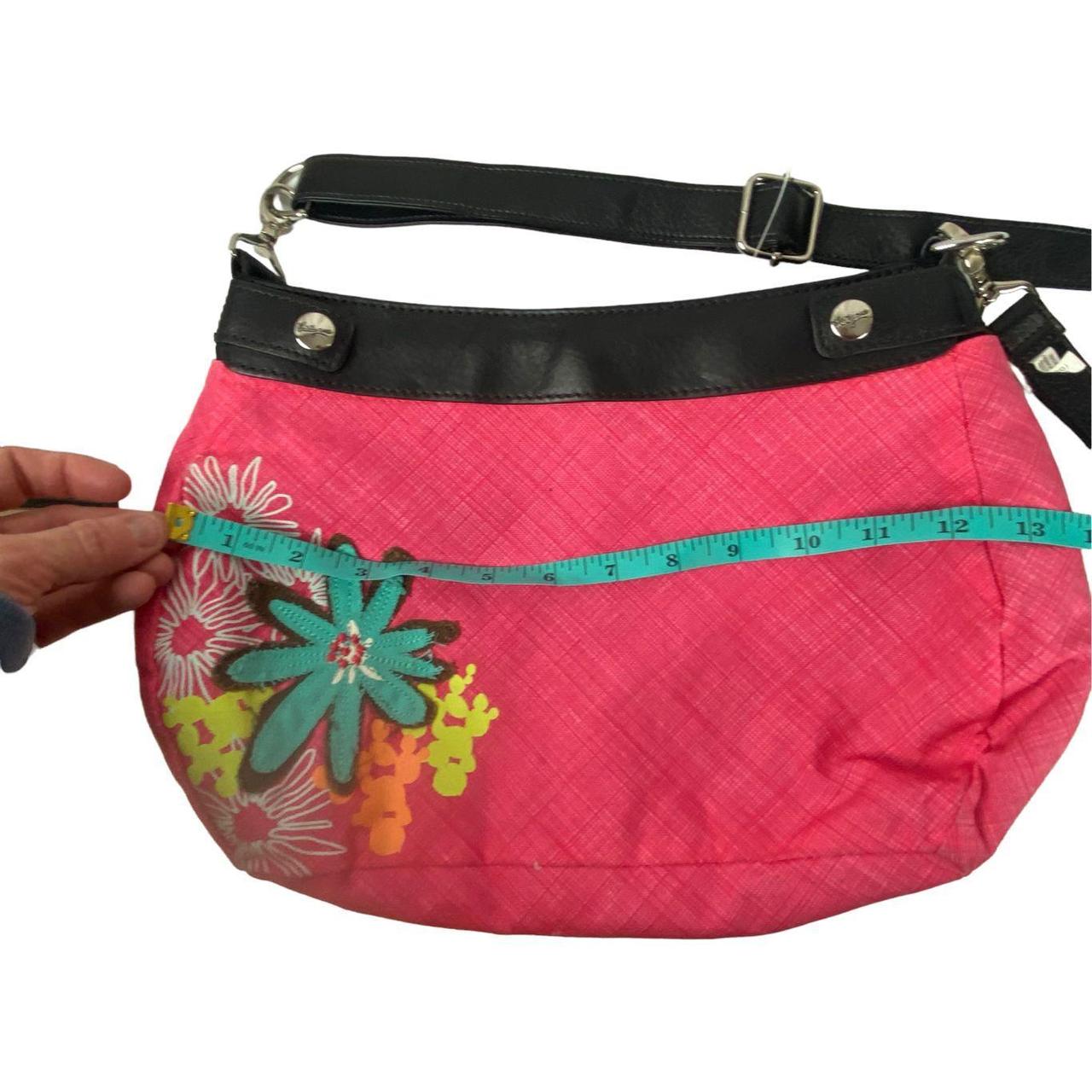 Thirty One Pink floral shoulder handbag - Depop