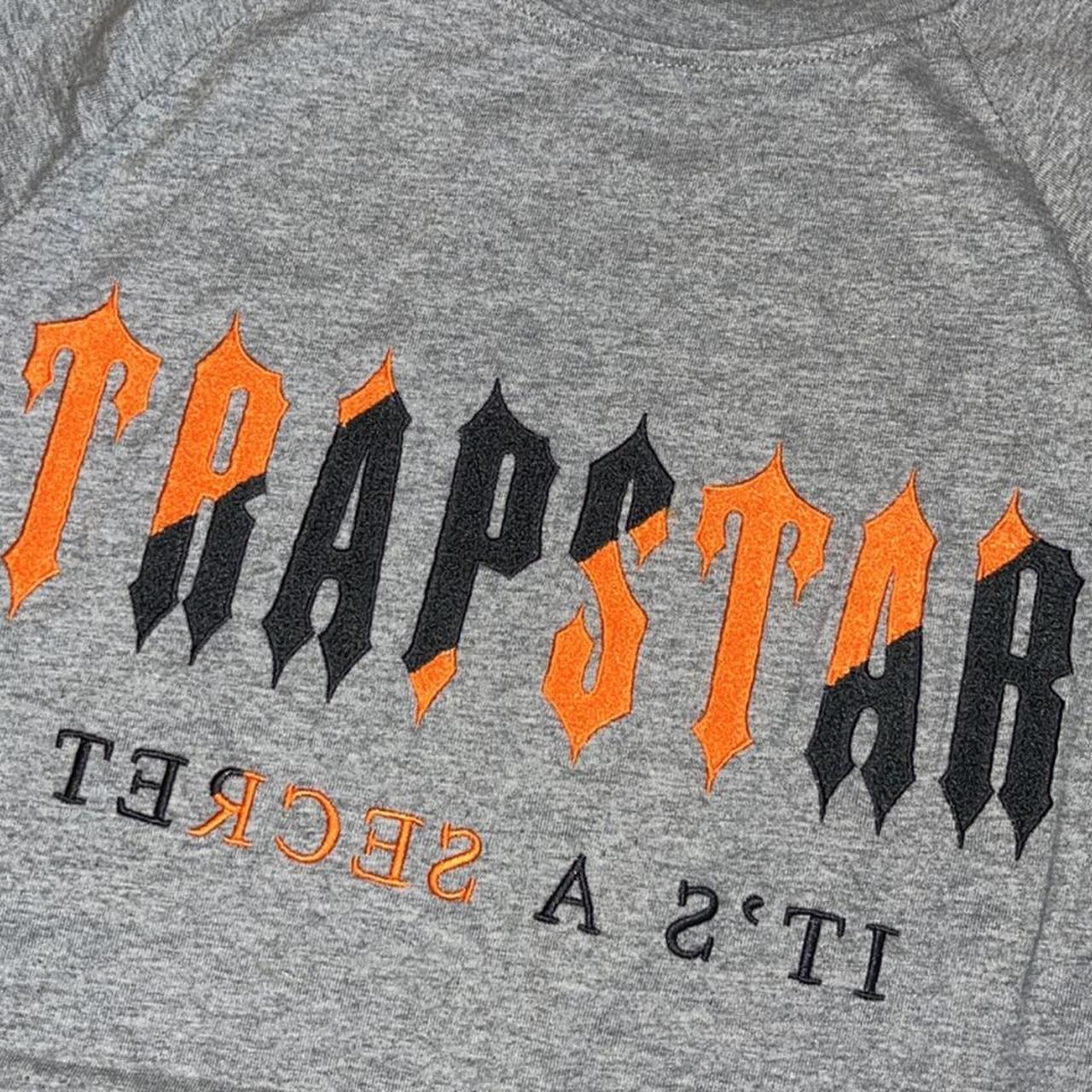 Trapstar Chenille decoded short set Grey, Orange &... - Depop