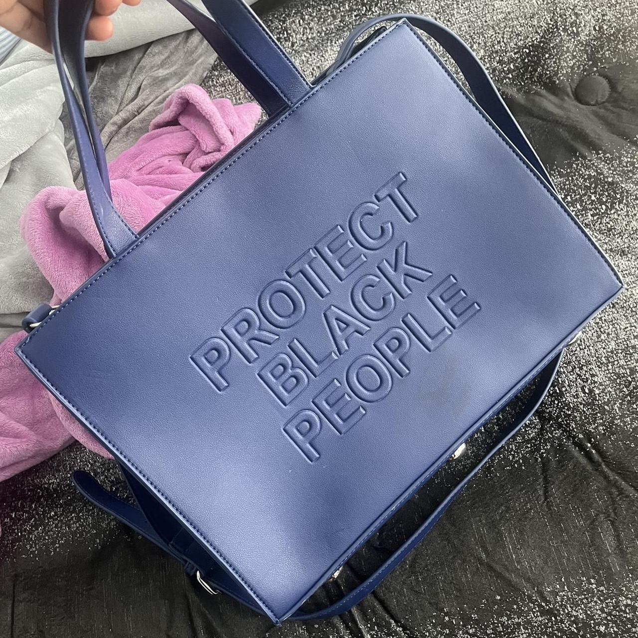 CISE protect black people navy blue tote bag Dust... | Depop