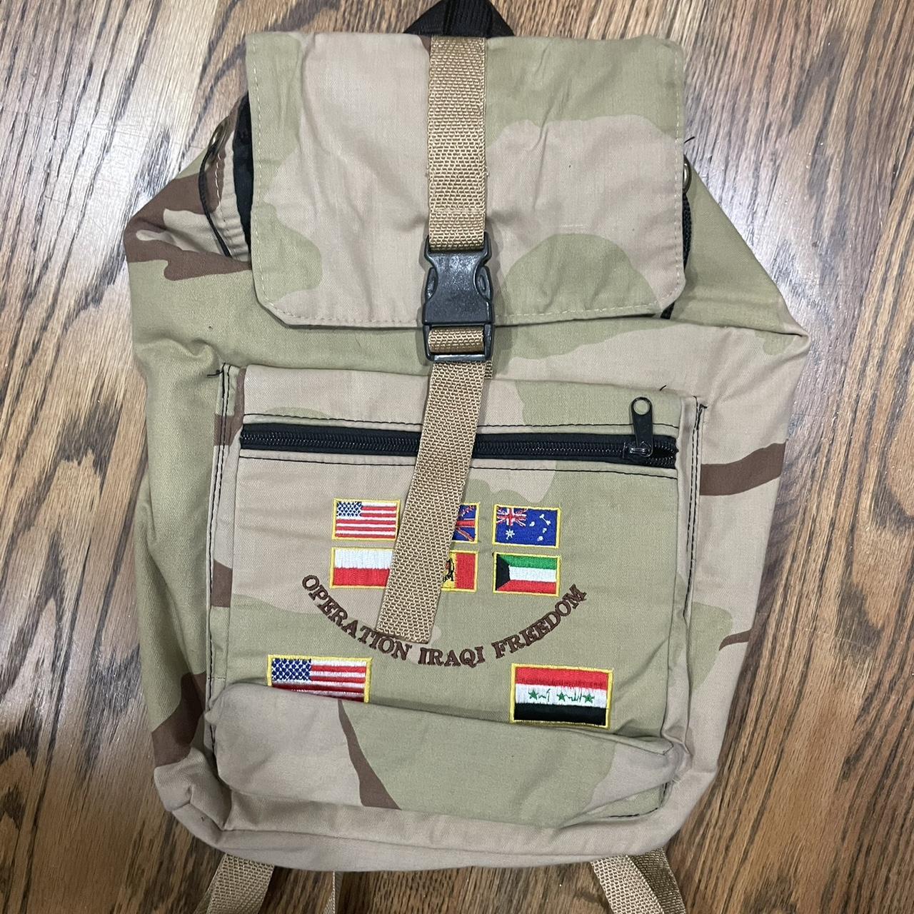 Mini camo military backpack - Depop