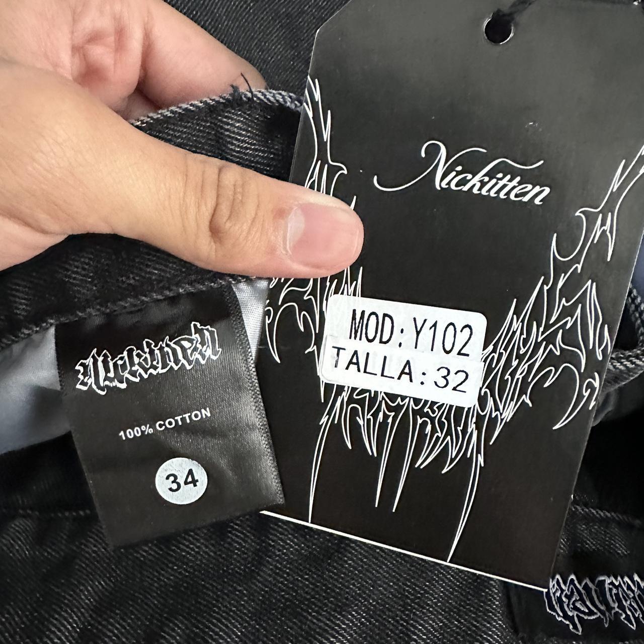 Rare Gray Baggy Wide Leg Nickitten Jeans "Nick... - Depop