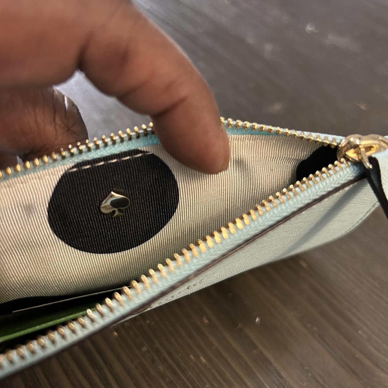 Kate Spade New York slim bee cyblue wristlet bag... - Depop