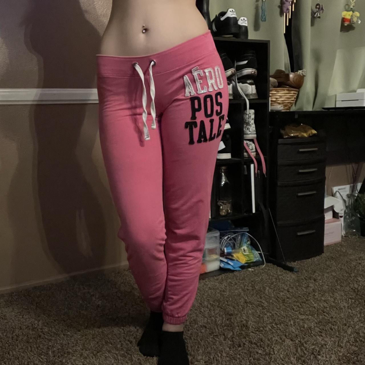 vintage 2000's y2k Aeropostale low rise sweatpants... - Depop