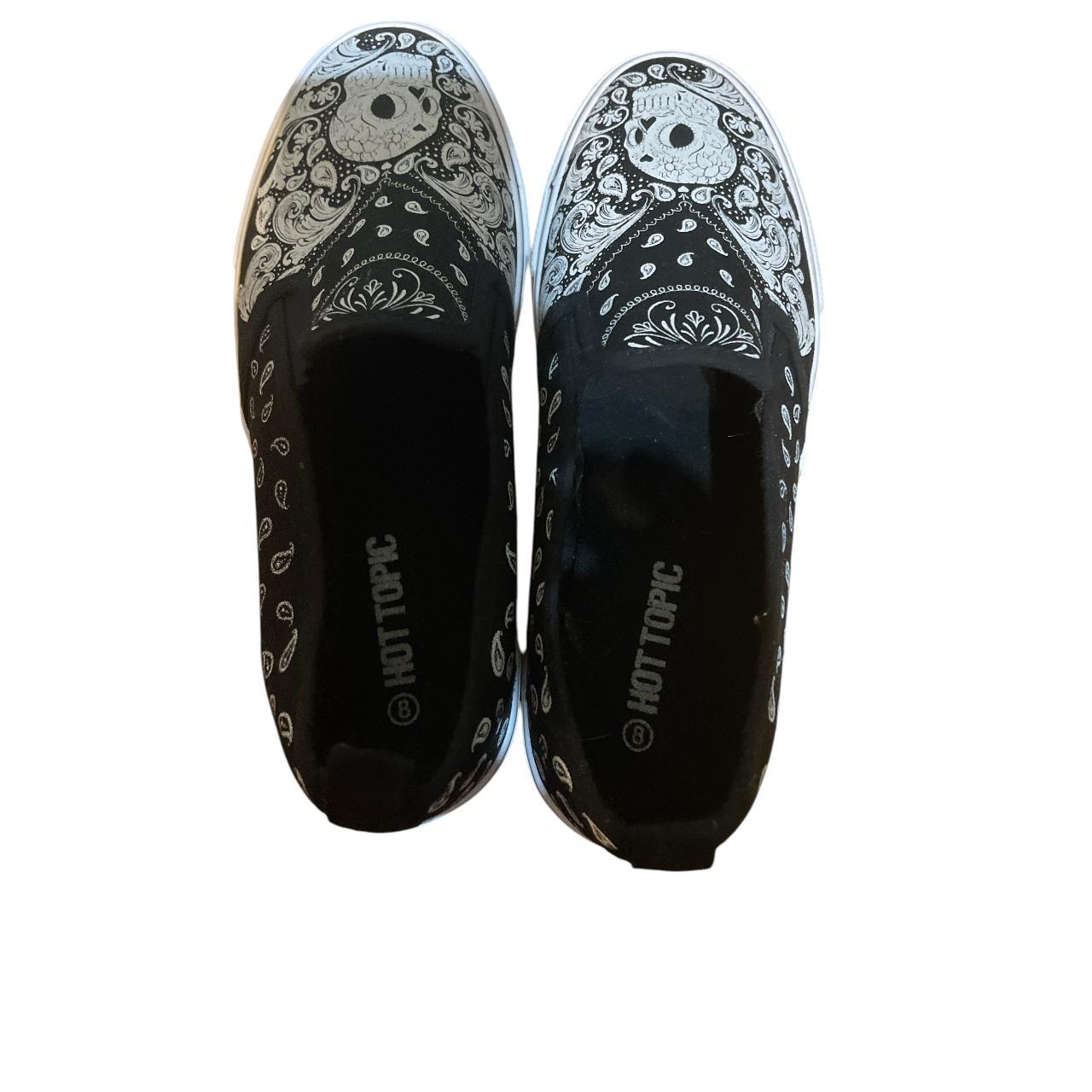 #Hot Topic Shoes | Hot Topic Skull Slip Ons | Color:... | Depop