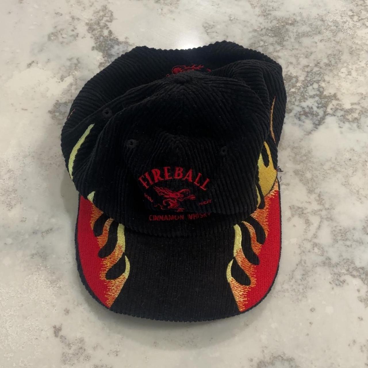 Fireball corduroy 6 panel cap. Super sick fire ball... | Depop