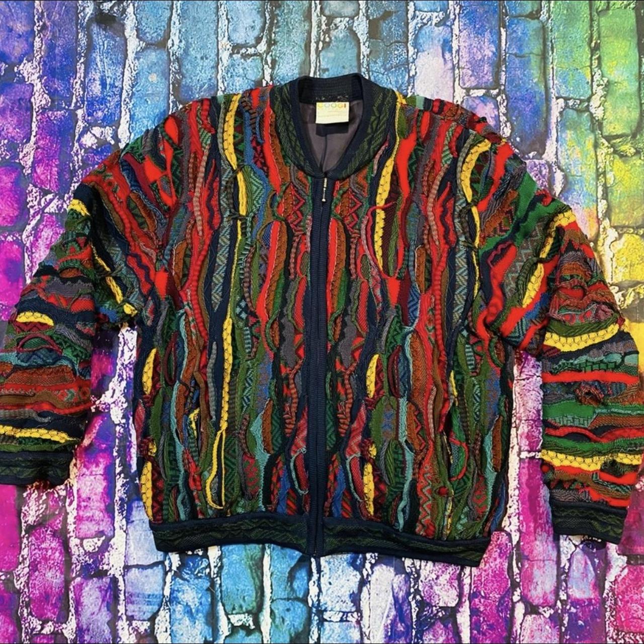 Vintage 90’s Coogi sweater/jacket size L - Depop