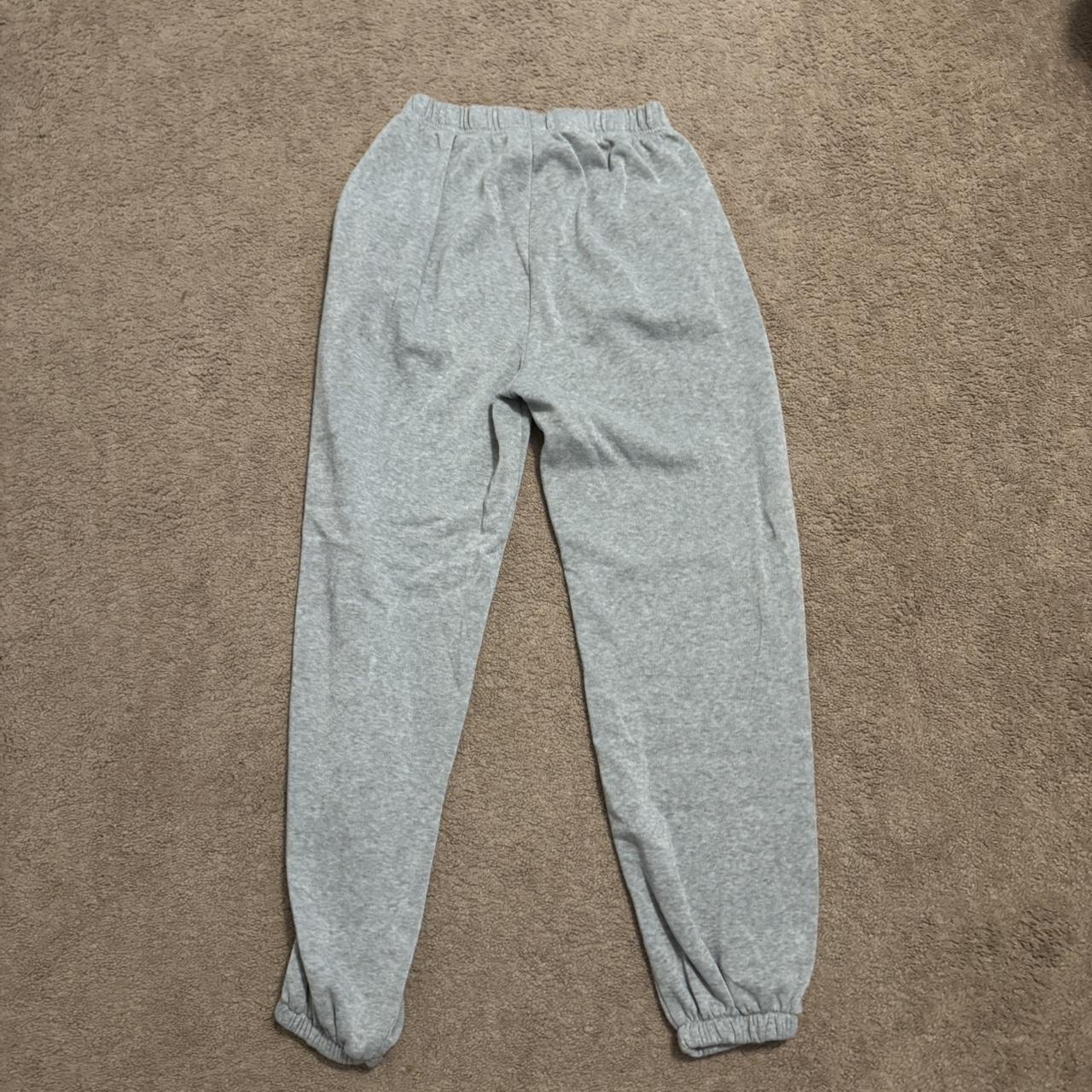 women’s light grey sweatpants with elastic... | Depop