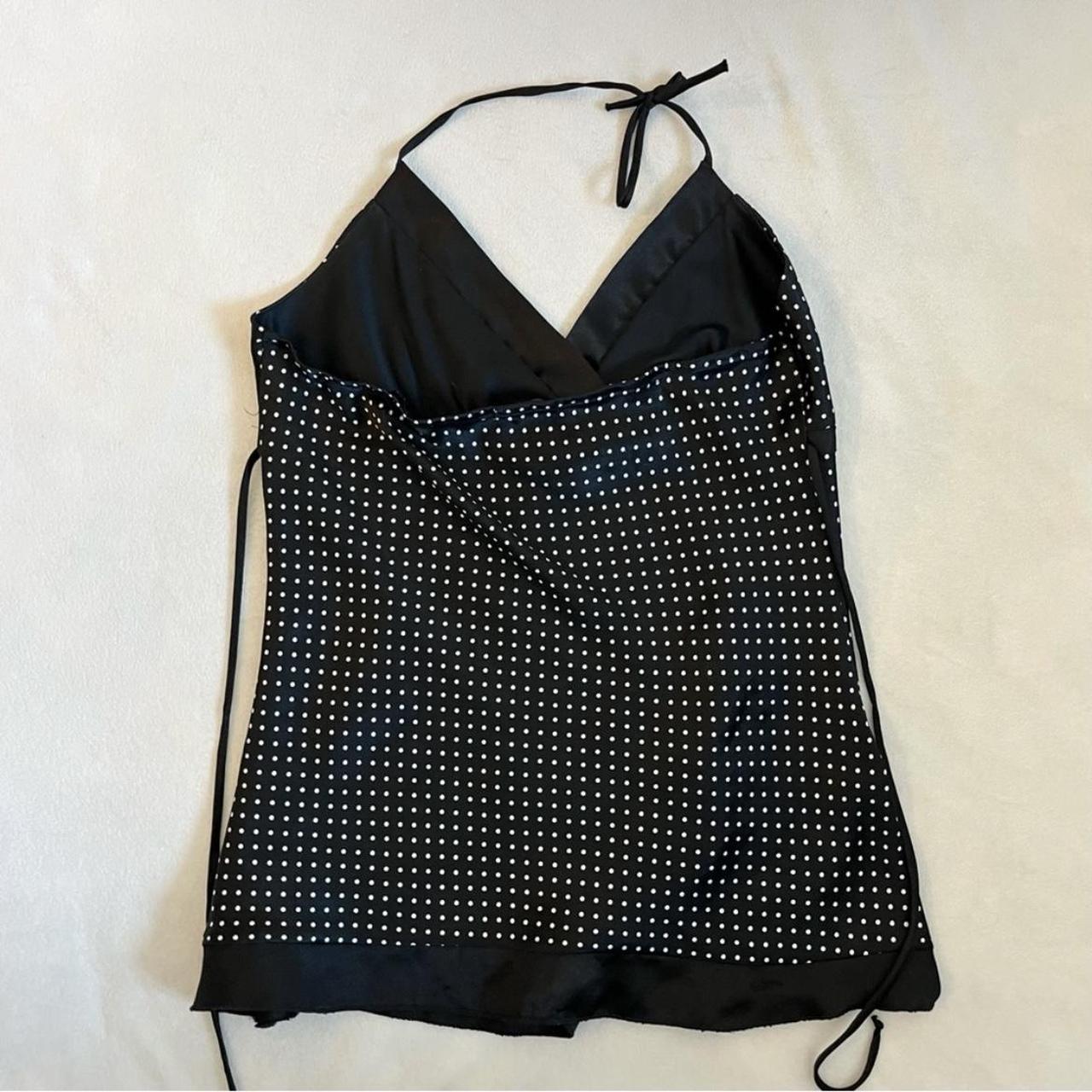 Vintage Tempted Hearts Polka Dot Halter Top - Depop