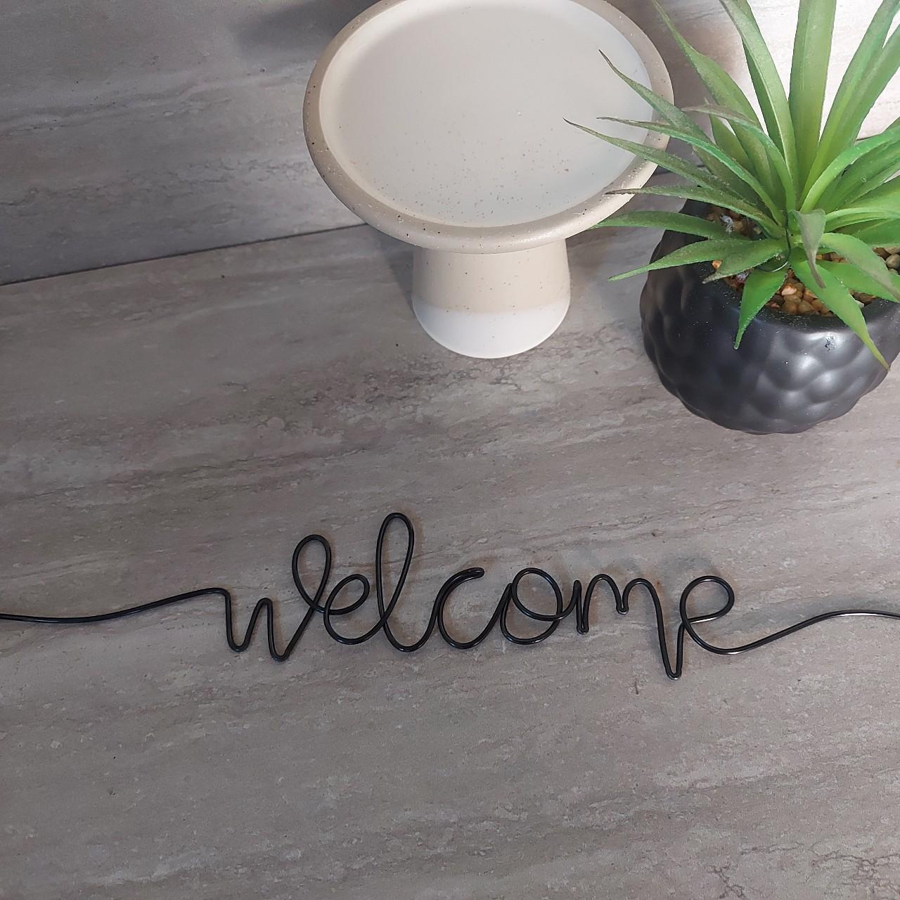 "Welcome" Wire wall art. Custom wire words kitchen... - Depop