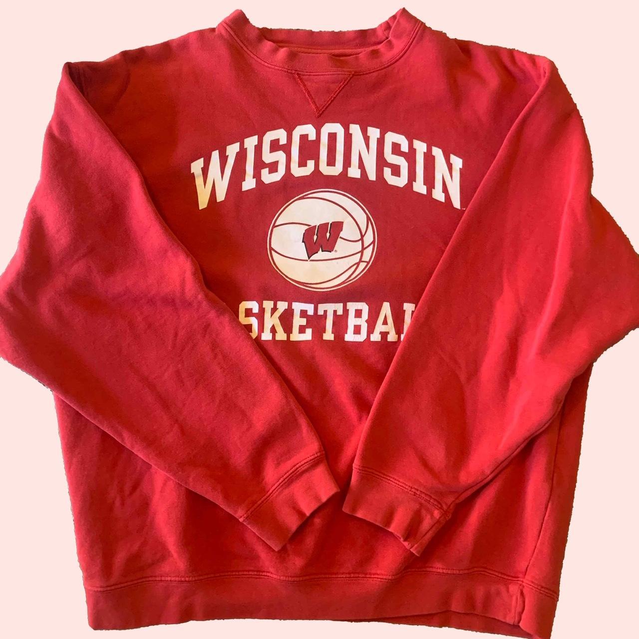 Vintage Wisconsin basketball crew neck Large - Depop