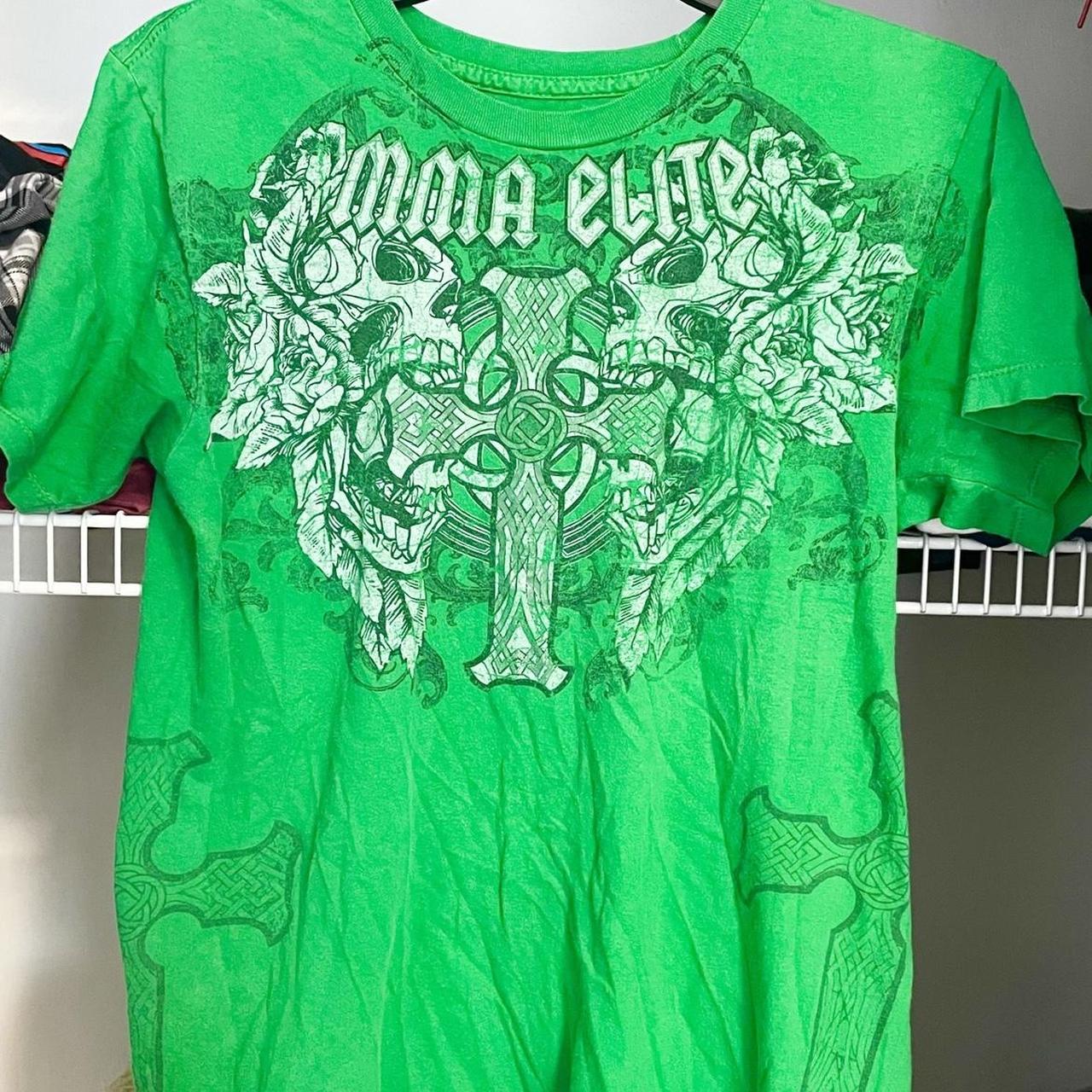 vintage green mma elite size small love this shirt... - Depop